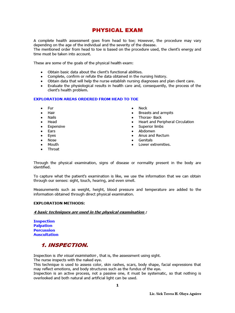 Physical Exam | PDF | Heart | Physical Examination