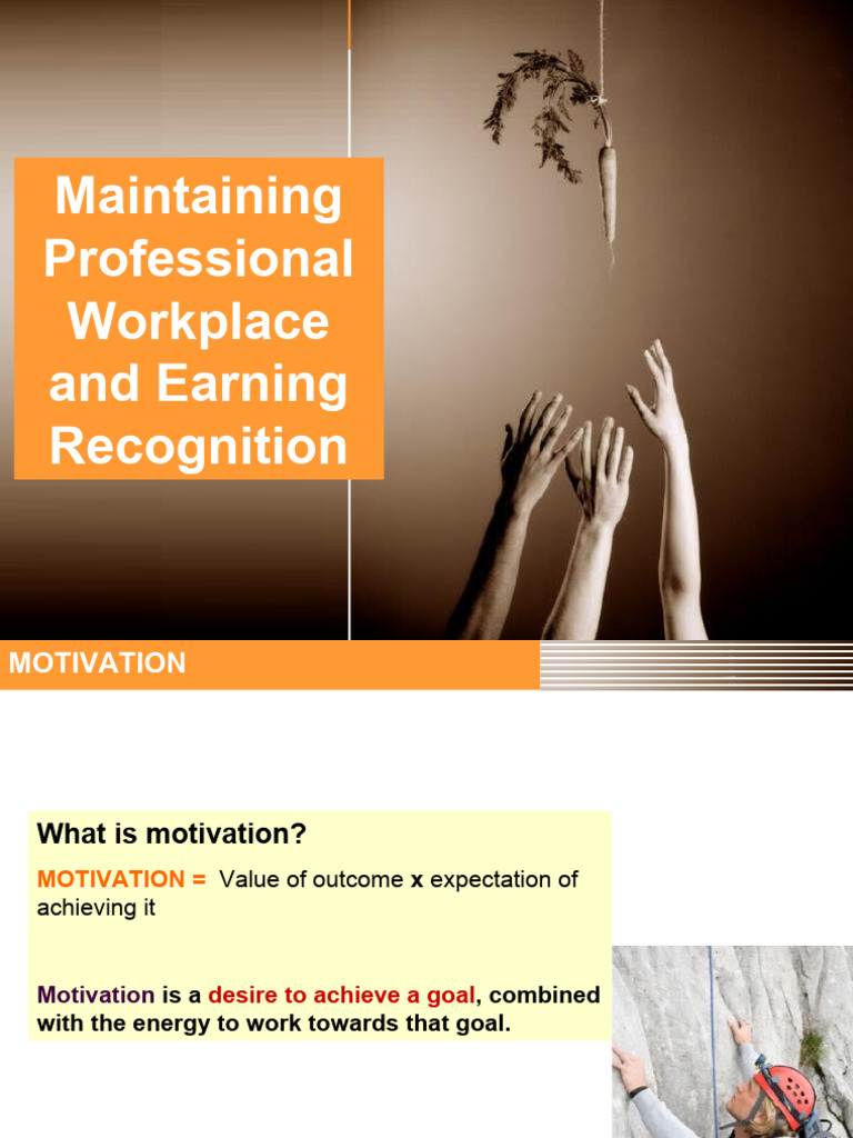 8.maintaining Professional Workplace and Earning Recognition | PDF ...