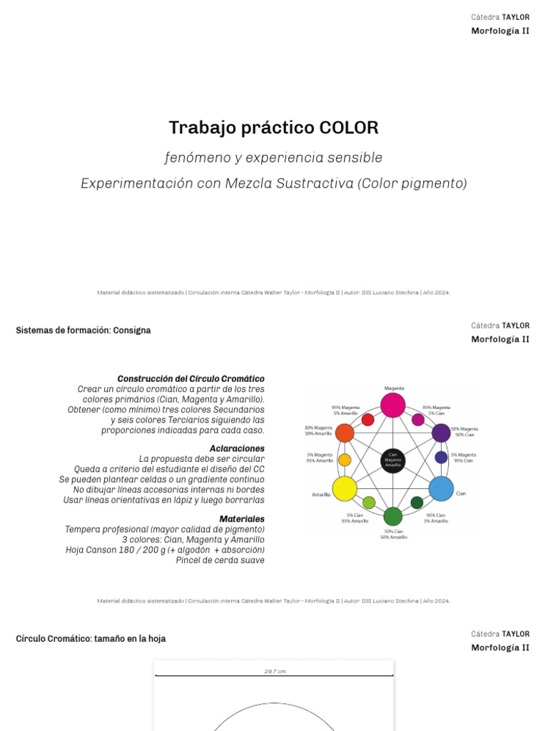 TP Color Morfología 2 Taylor | PDF | Color | Psicofísica