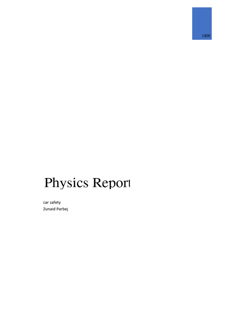 Physicsreport 1 | PDF | Traffic Collision | Force
