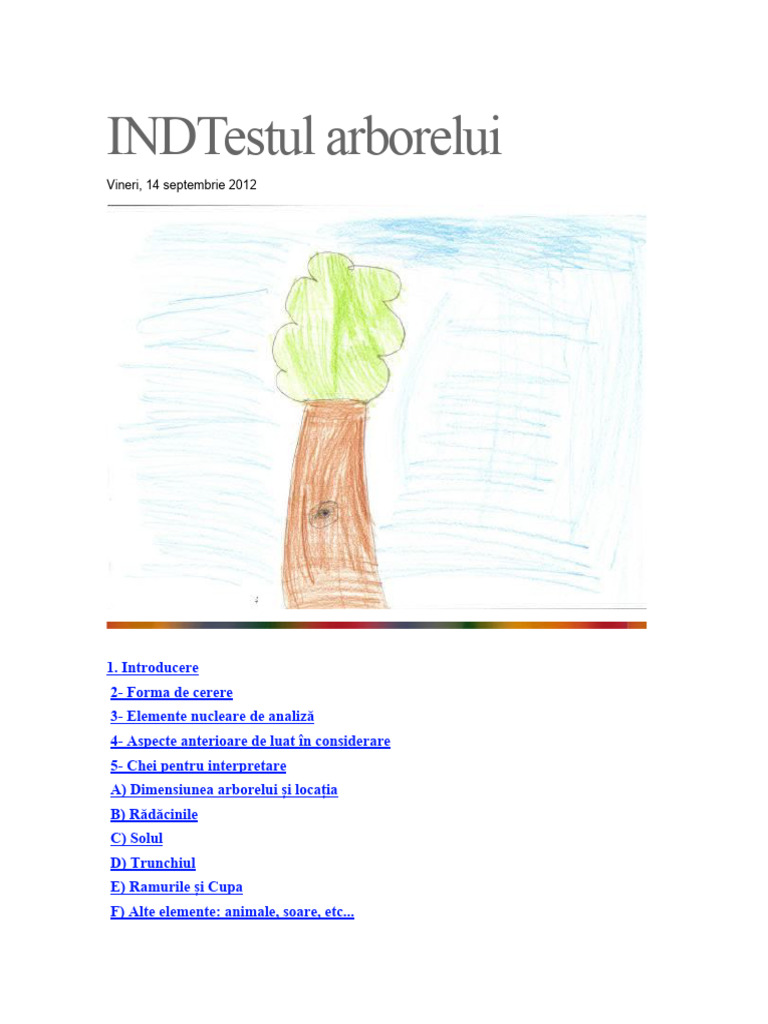Testul Arborelui | PDF