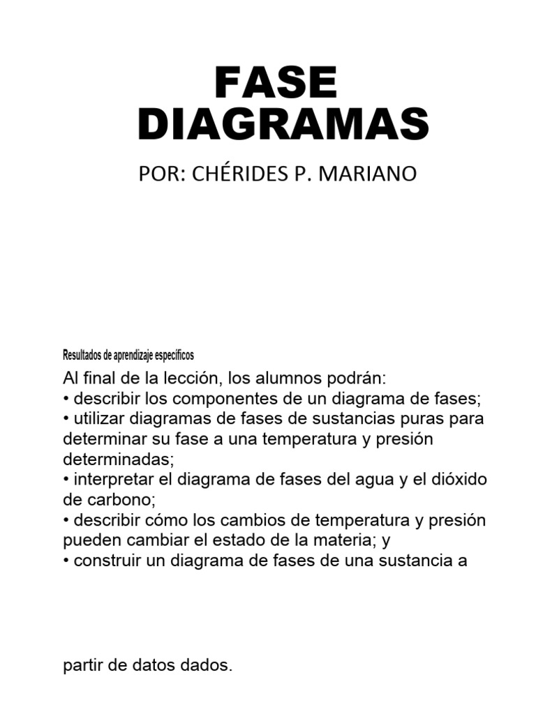 Diagramas de Fase | PDF | Fase (materia) | Diagrama de fases