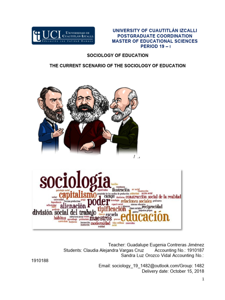Current Trends in Sociology of Education | PDF | Sociology | Émile Durkheim