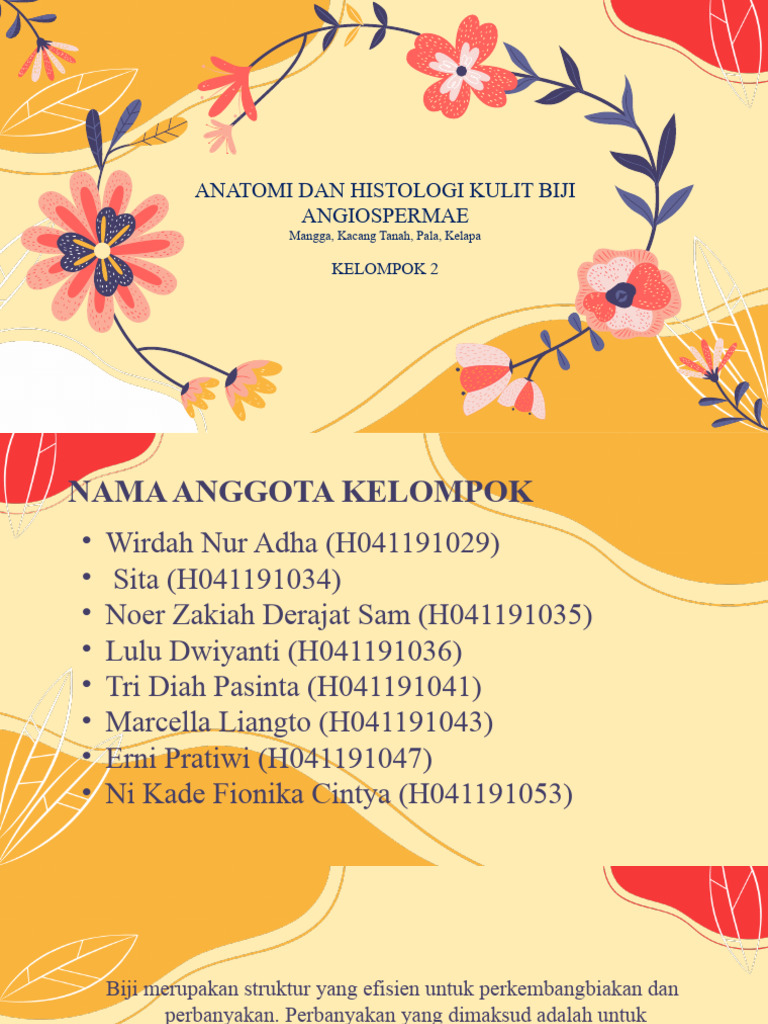 Anatomi Dan Histologi Kulit Biji Angiospermae | PDF