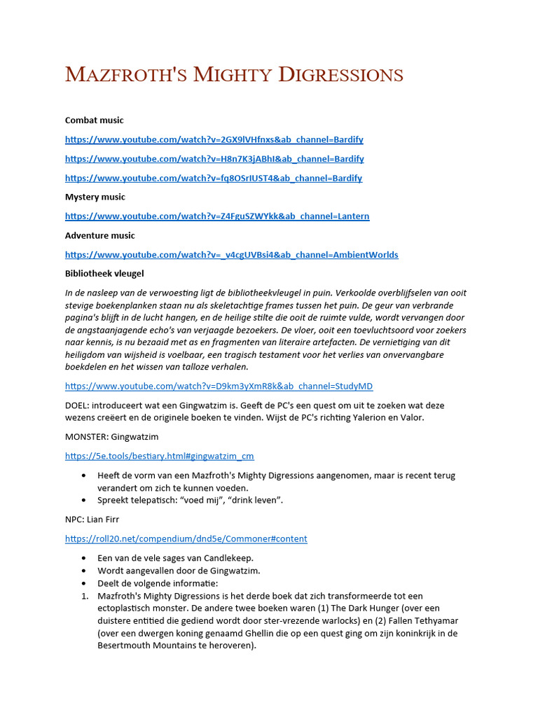 Chapter 2 Mazfroth's Mighty Digressions | PDF