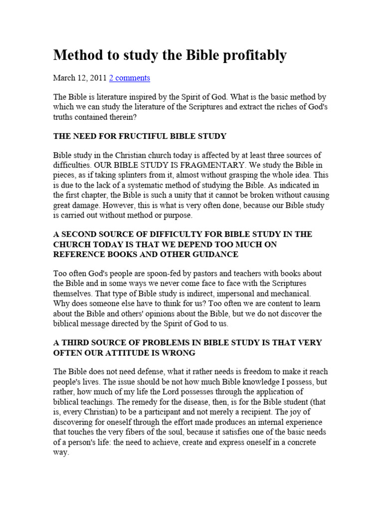 Systematic Study of The Bible | PDF | Bible | Deductive Reasoning