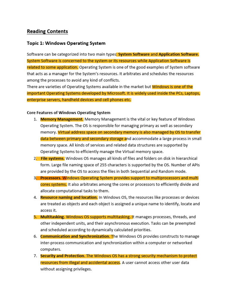 CS 609 Topic 1 92 Merged | PDF | Operating System | Microsoft Windows