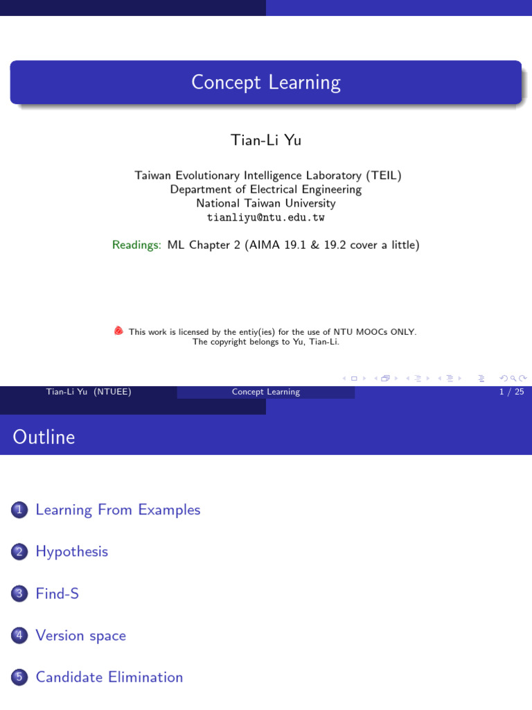 1 Concept-Learning | PDF | Hypothesis | Cognition