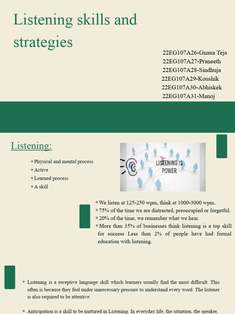 The Power of Listening - pptx-1 | PDF | Nonverbal Communication | Feeling