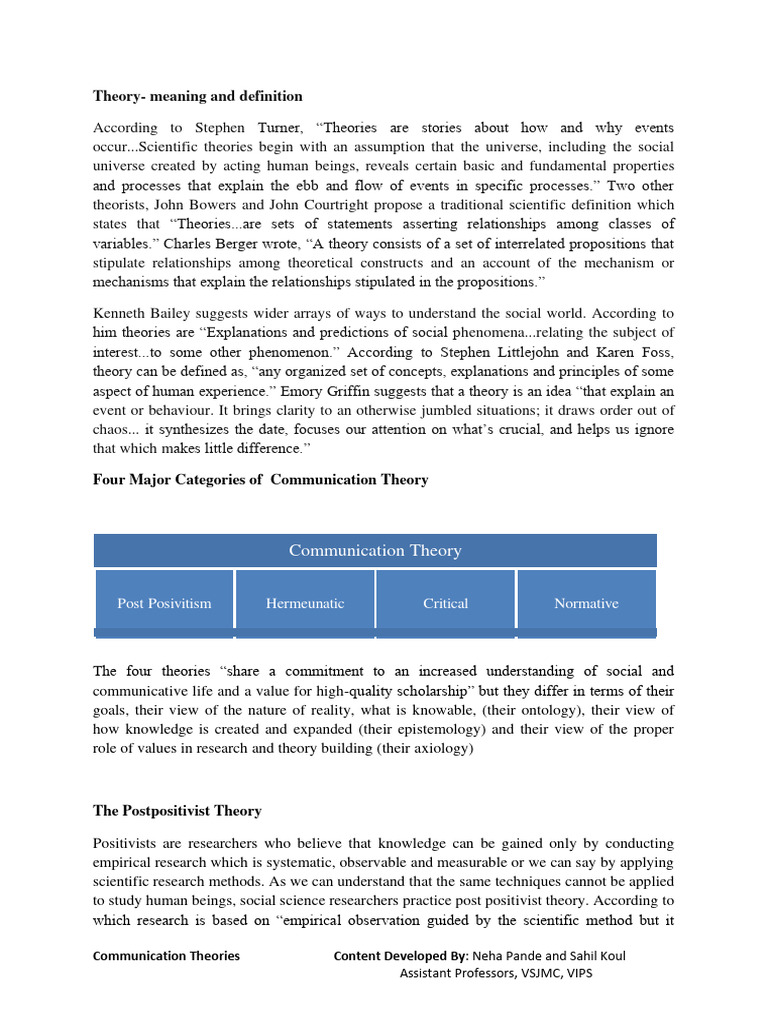 Chapter 4 | PDF | Theory | Human Communication