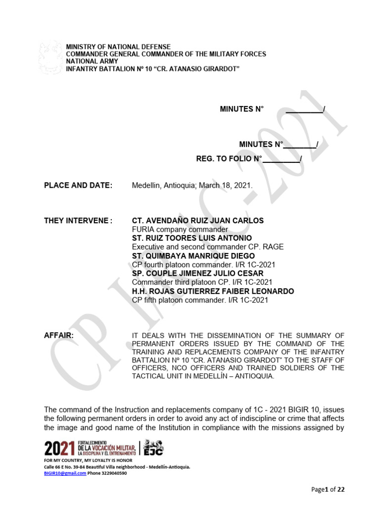 Summary of Permanent Orders (Sop) | PDF | Non Commissioned Officer ...