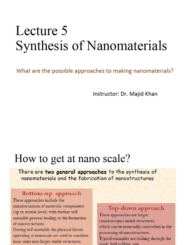 Lecture 5-Nanophysics-1 | PDF | Colloid | Nanoparticle