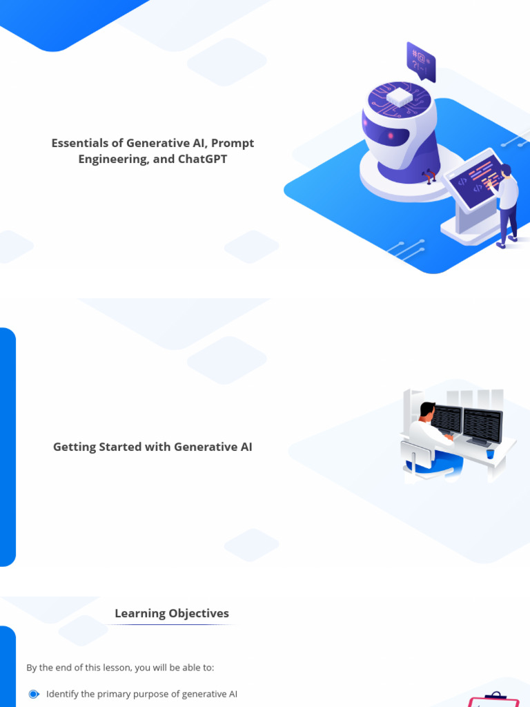 Lesson 02 Getting Started With Generative AI | PDF | Artificial ...