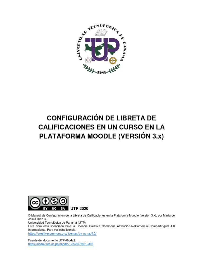 Tutorial Configuración Libreta de Calificaciones Moodle 3 | PDF | Moodle | Software
