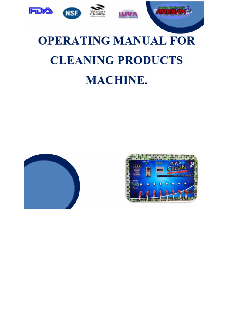 Manual Cleaning Products Machines | PDF | Menu (Computing)