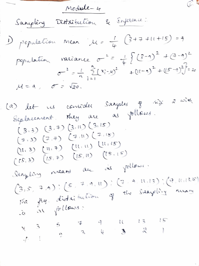 Sampling Distribution Notes (Module 4) | PDF