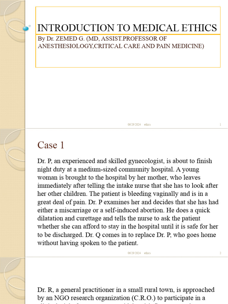 Introduction To Medical Ethics | Download Free PDF | Morality | Medical ...