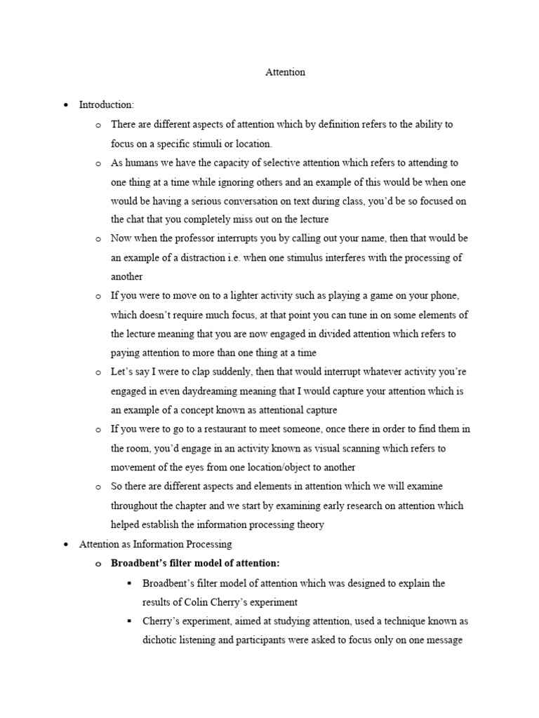 Attention | PDF | Attention | Perception