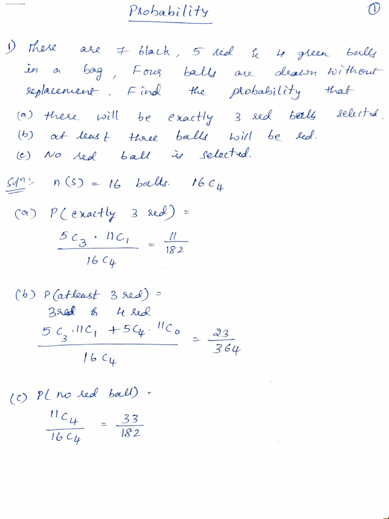 Module 3 (Probability) Notes | PDF