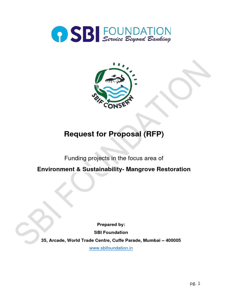 RFP - Environment & Sustainability - Mangrove Restoration | PDF ...