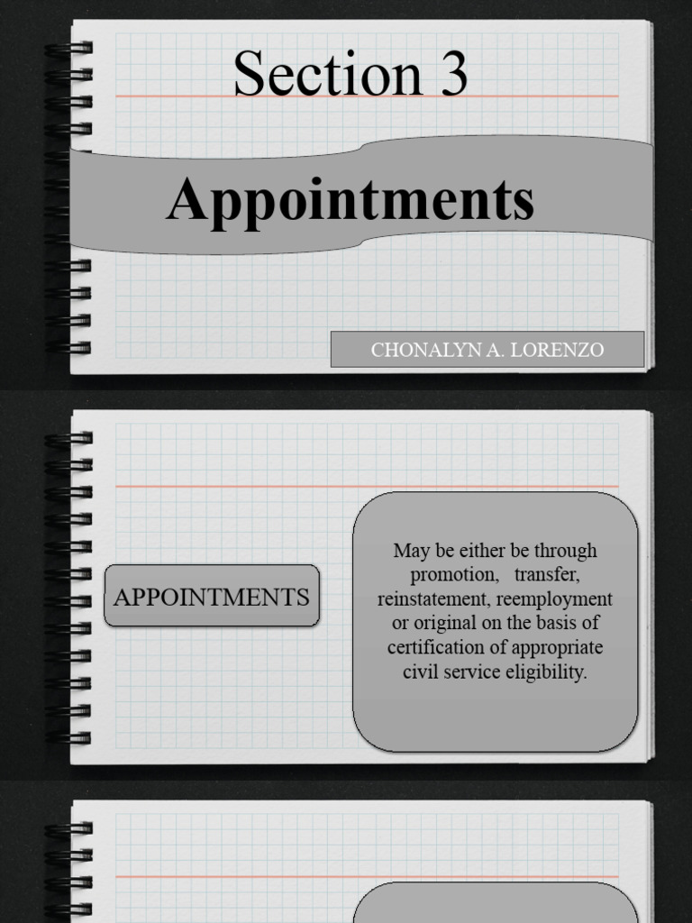 Section 3 - Appointments | PDF | Employment | Layoff