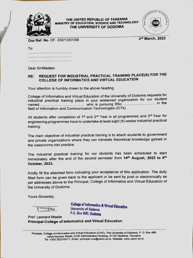 Ipt Letter 2023 | PDF | Business | Information Technology