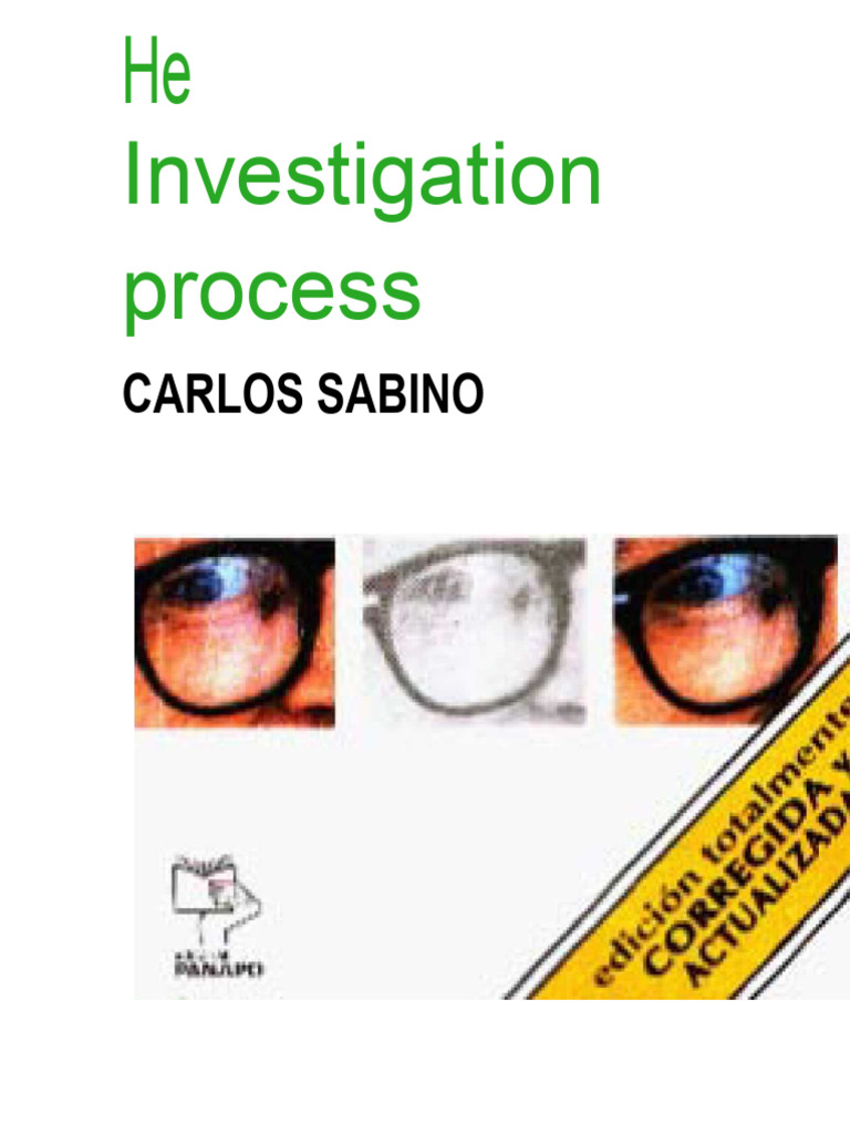 The Research Process - Carlos Sabino | PDF | Knowledge | Science