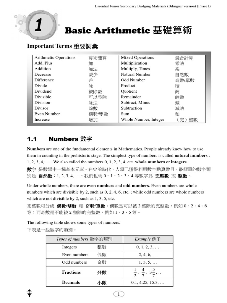 Bridging 1 Bi | PDF | Division (Mathematics) | Numbers