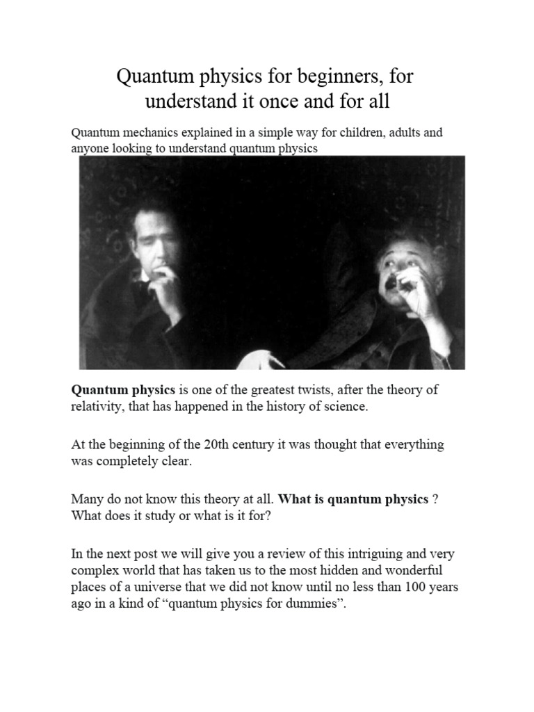 Quantum Physics Simplified for Beginners | PDF | Quantum Mechanics | Light