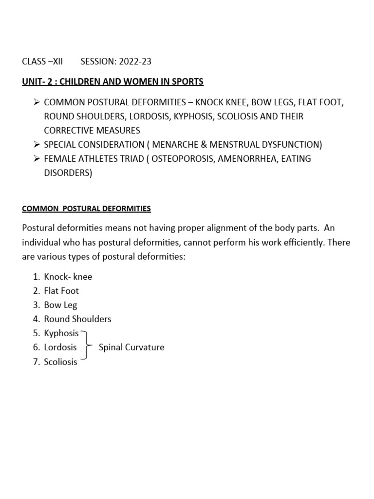 Unit - 2 Class Xii Children and Women in Sports | PDF | Menstruation ... Unit - 2 Class Xii Children and Women in Sports | PDF | Menstruation ...