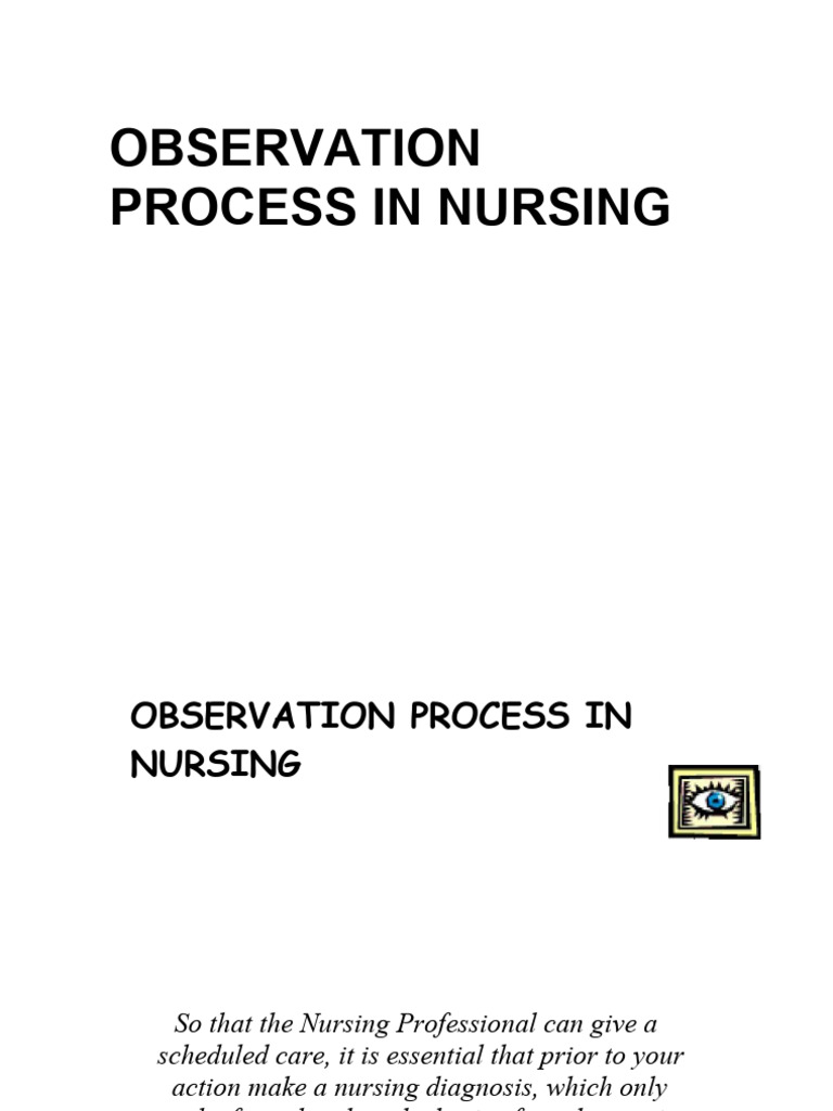 5-Observation in Nursing | PDF | Communication | Nursing