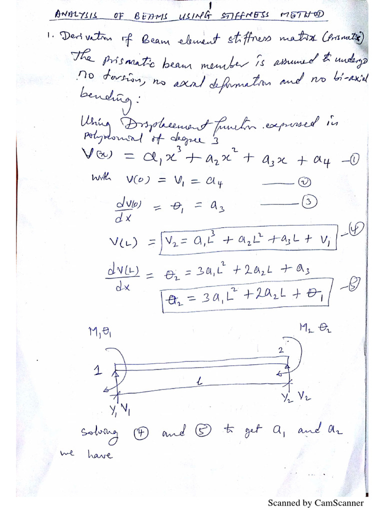 Stiffness Method - Note Four | PDF