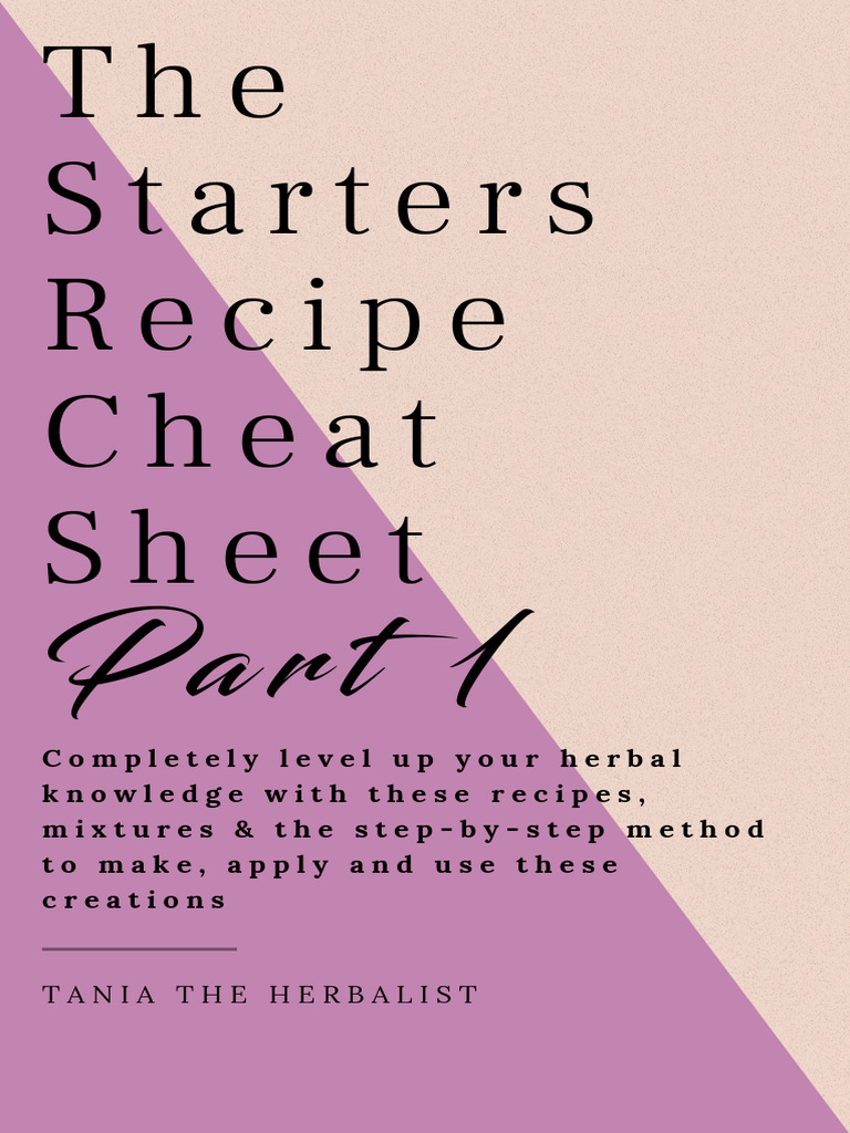 PT1 Alchemist Starter System Formulas PT 1 | PDF