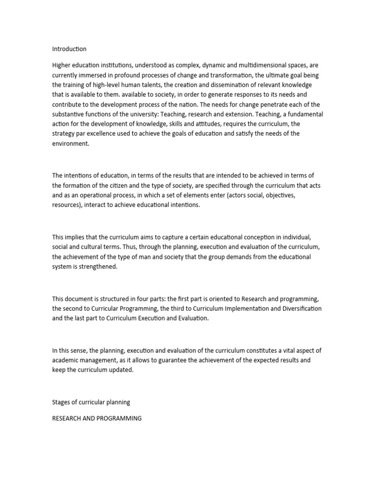 Stages of Curriculum Development | Download Free PDF | Curriculum | Evaluation