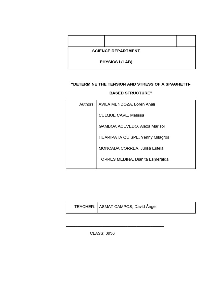 Physics Project | PDF | Force | Stress (Mechanics)