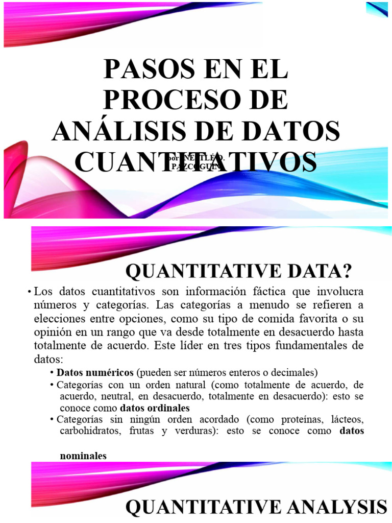 Pasos Del Proceso de Análisis de Datos Cuantitativos | PDF ...