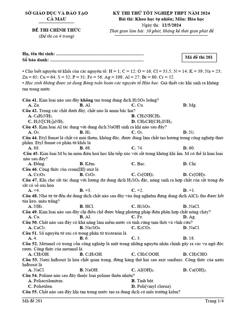 de-thi-thu-tot-nghiep-thpt-nam-2024-mon-hoa-hoc-so-gddt-ca-mau | PDF