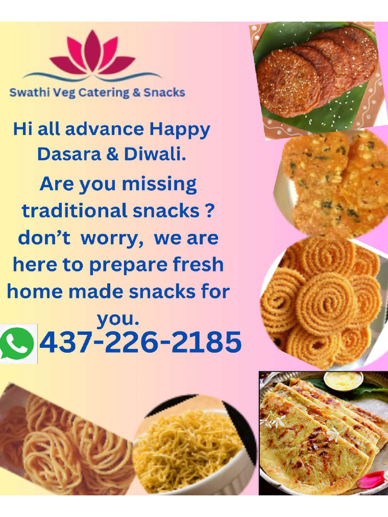 Swathi Veg Catering & Snacks | PDF