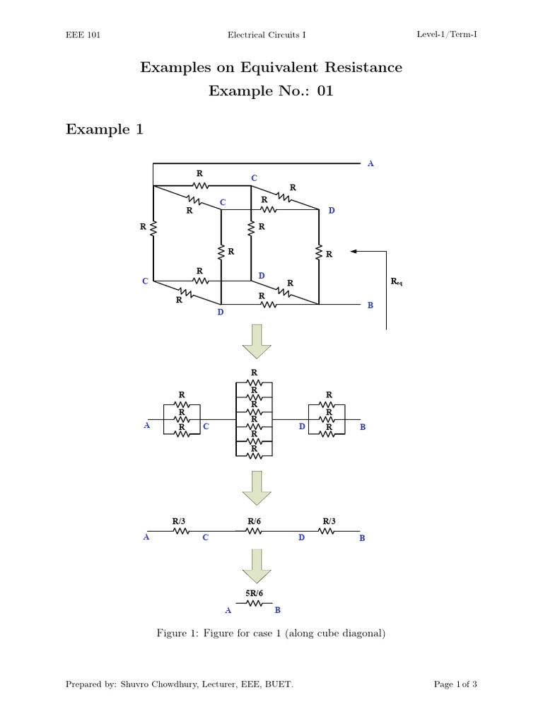 Equivalent R of A Cube | PDF | Electrical Engineering | Electricity