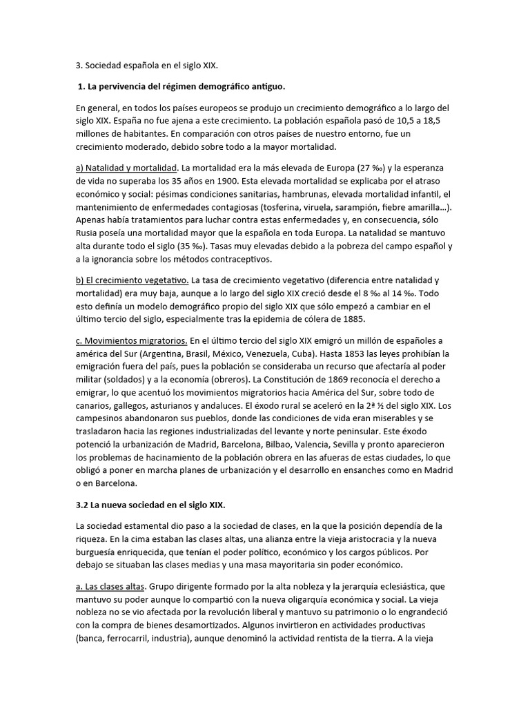 Sociedad Del Siglo Xix | PDF | Clase media | Campesino