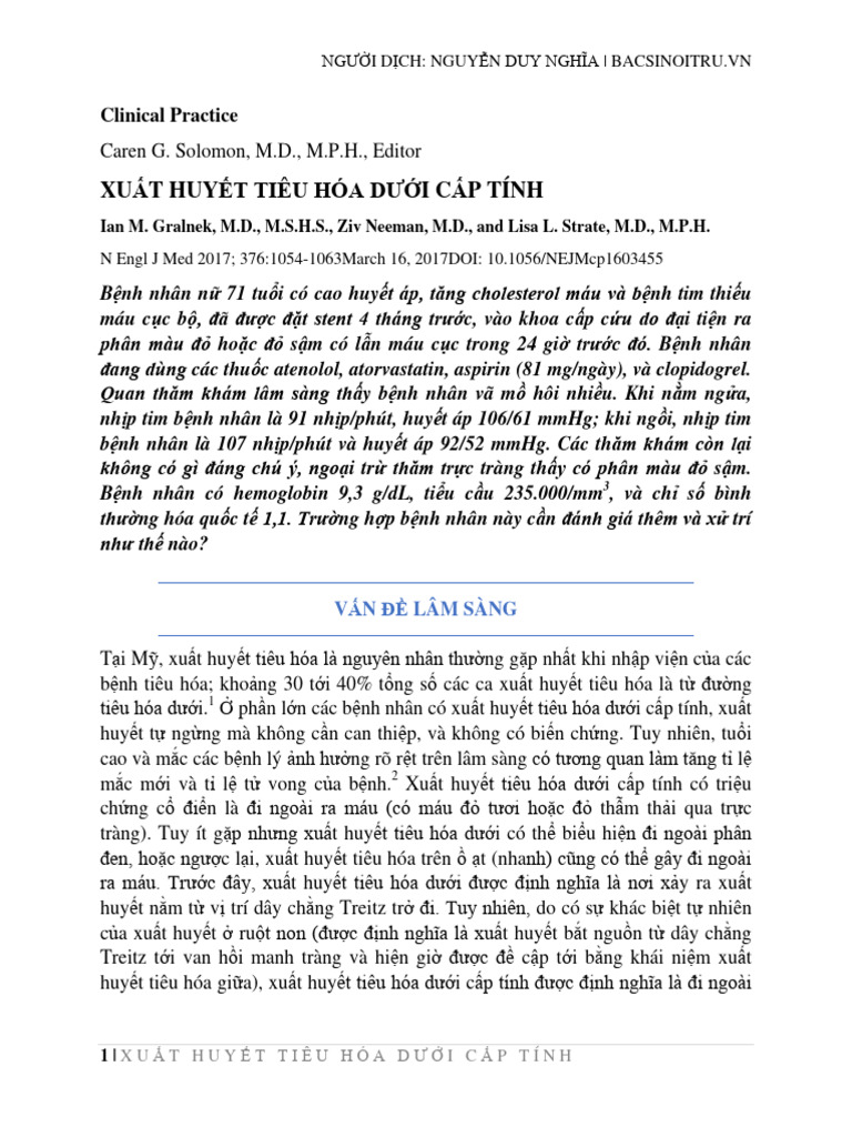 Acute-Lower-Gastrointestinal-Bleeding_NEJM | PDF