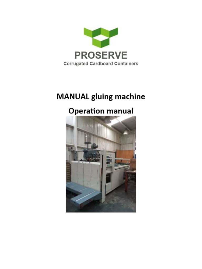 Manual Box Gluing Machine Operations | PDF | Adhesive