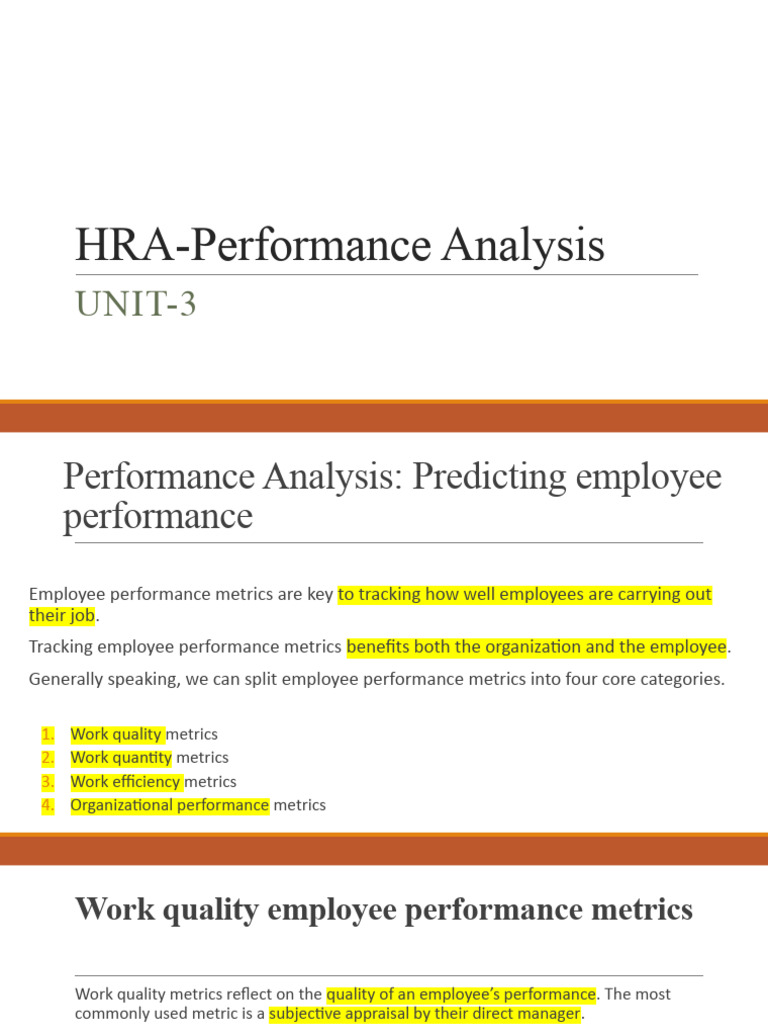 Hra Unit 3 | PDF | Performance Appraisal | Performance Indicator