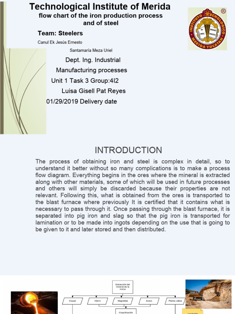 Iron and Steel Production Flowchart | PDF | Science & Mathematics