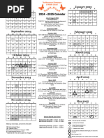 TCAPS School Calendar 2024-2025 | PDF