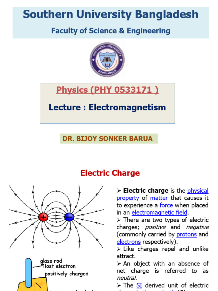 02 Lecture (Electromagnetism) | PDF | Electromagnetic Induction | Electric Charge