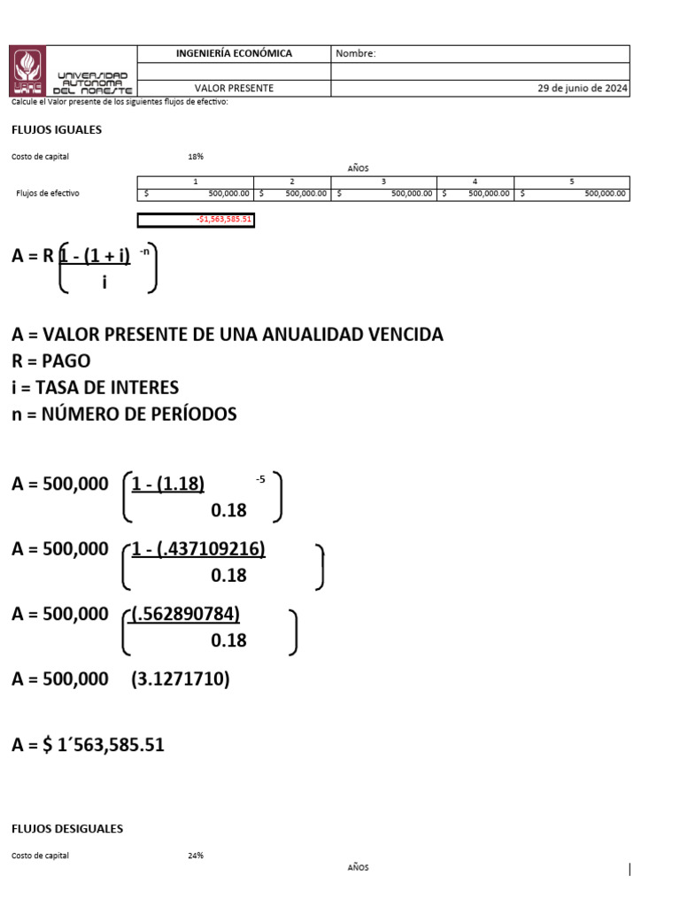 5 Ejemplo y Ejercicio Valor Presente | PDF | Economias