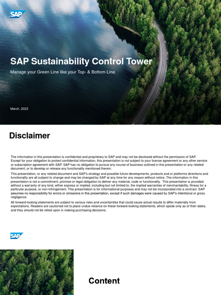 SAP Sustainability Control Tower Overview | PDF | Performance Indicator ...