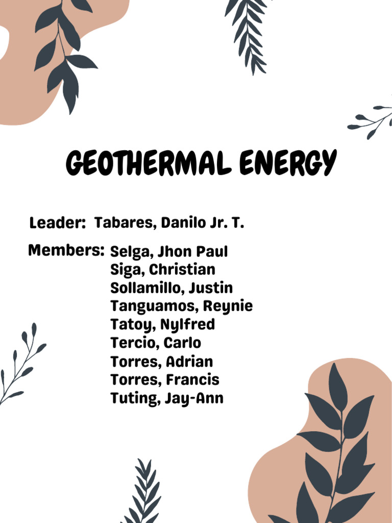 Geothermal Energy Final | PDF | Geothermal Energy | Sustainable Energy