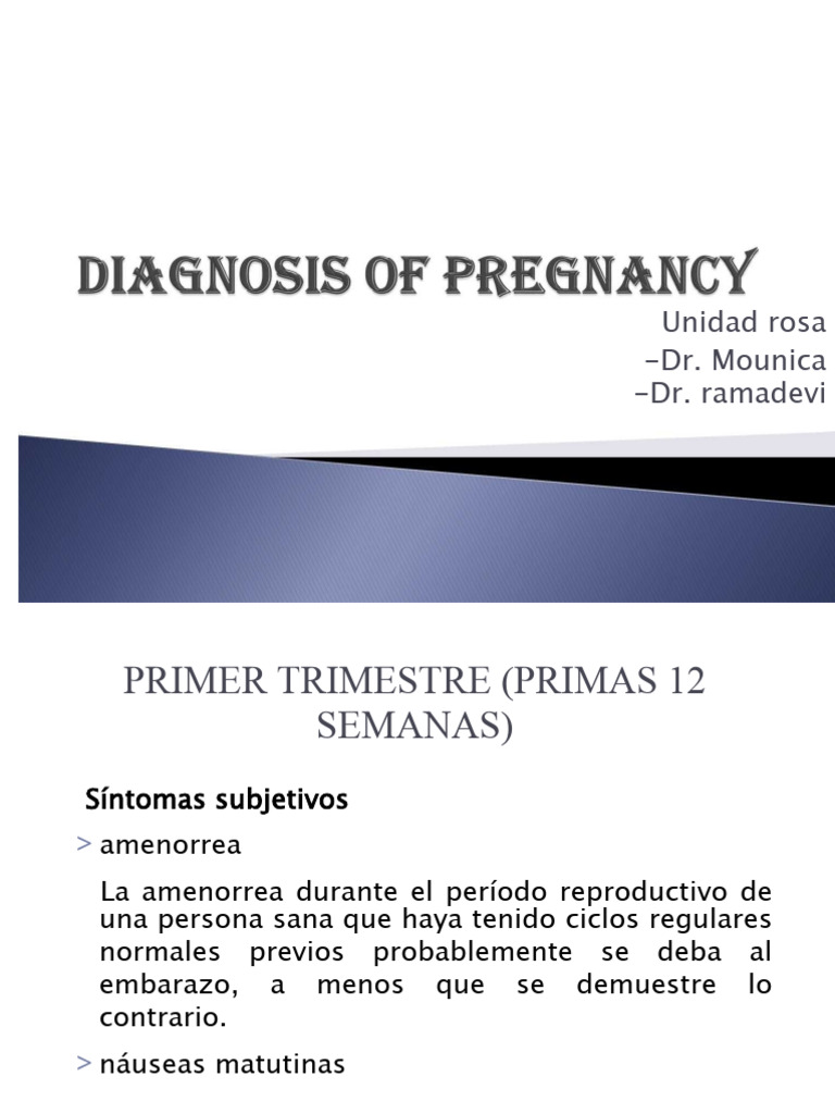 Diagnóstico de Embarazo | PDF | El embarazo | Reproducción humana